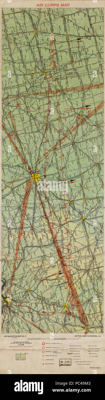 Aeronautical strip maps of the United States Stock Photo - Alamy