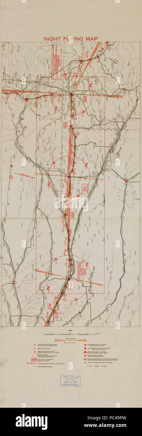 Aeronautical strip maps of the United States Stock Photo - Alamy