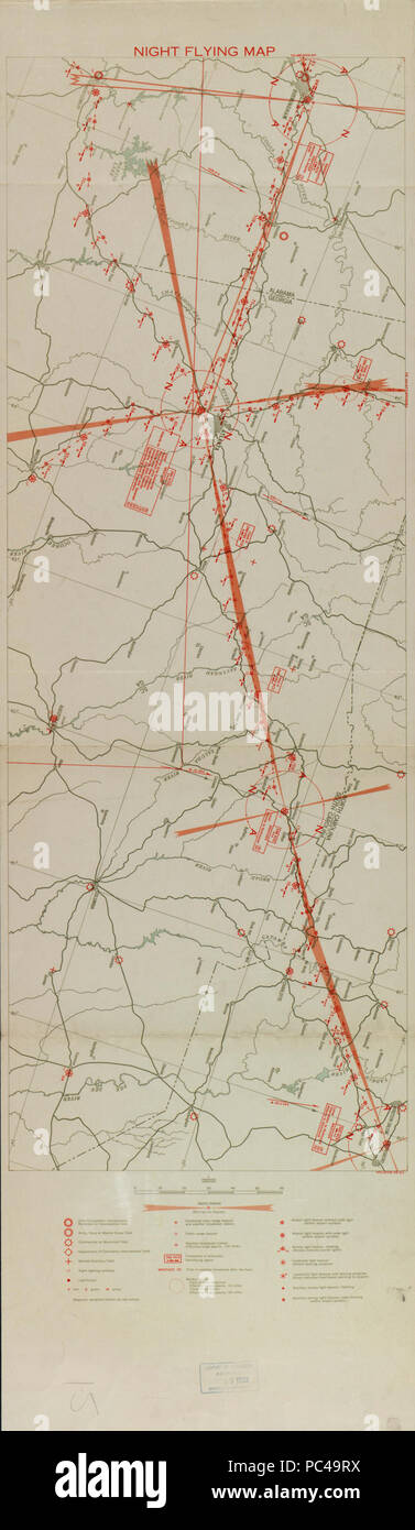 Aeronautical strip maps of the United States Stock Photo - Alamy