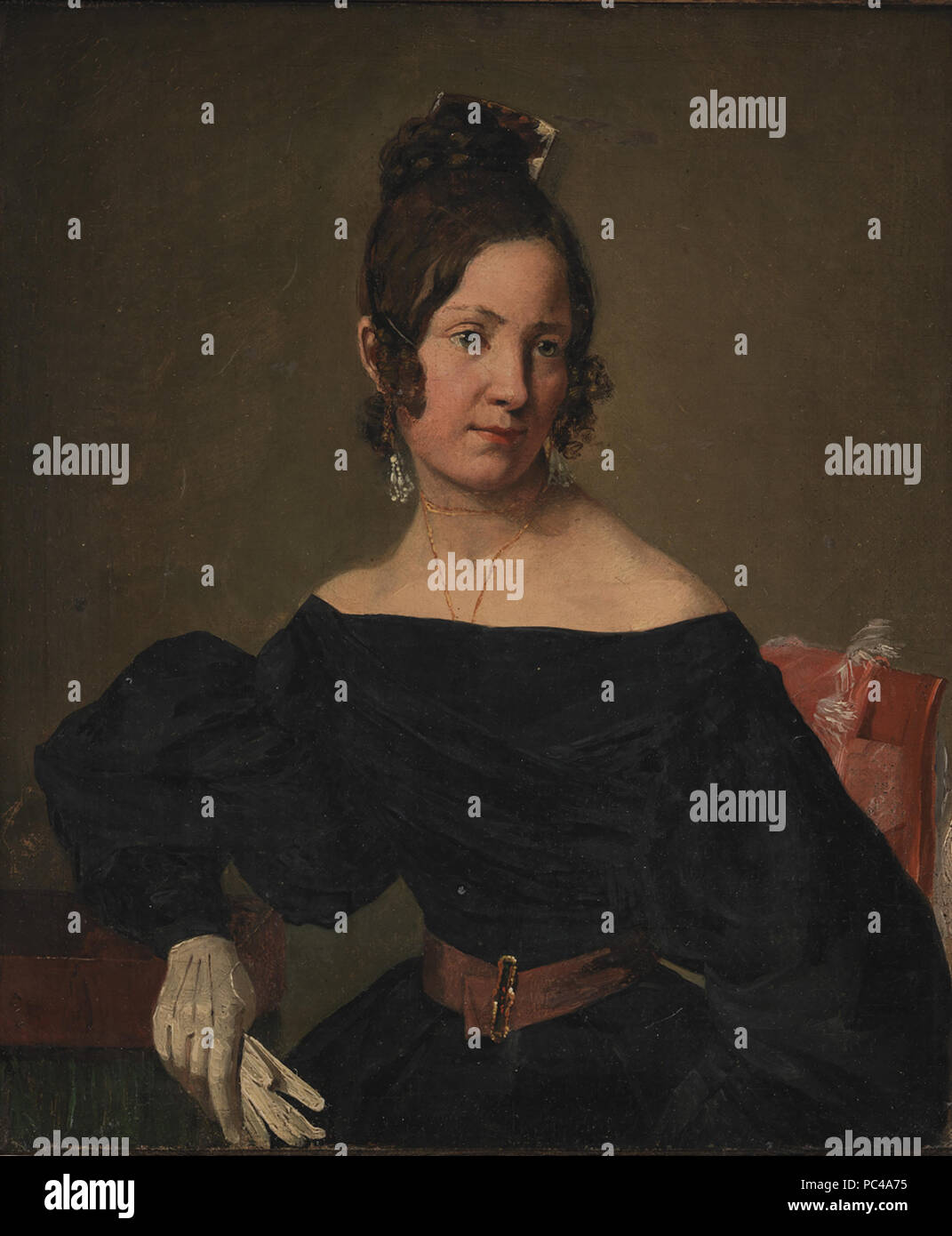 Carl Loeffler (1810-1853), Skuespilleren Anna Nielsen, About 1835 564 ...