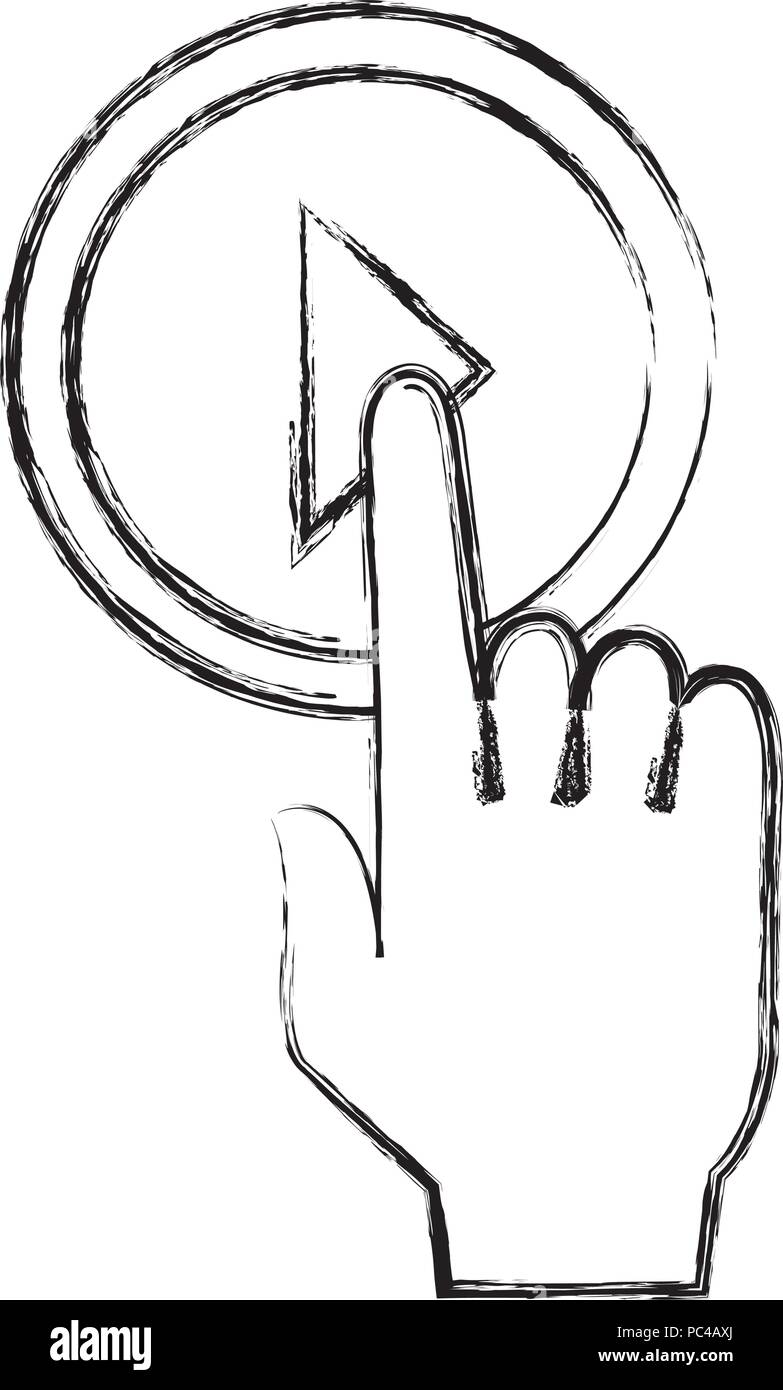 hand touching play button Stock Vector Image & Art - Alamy