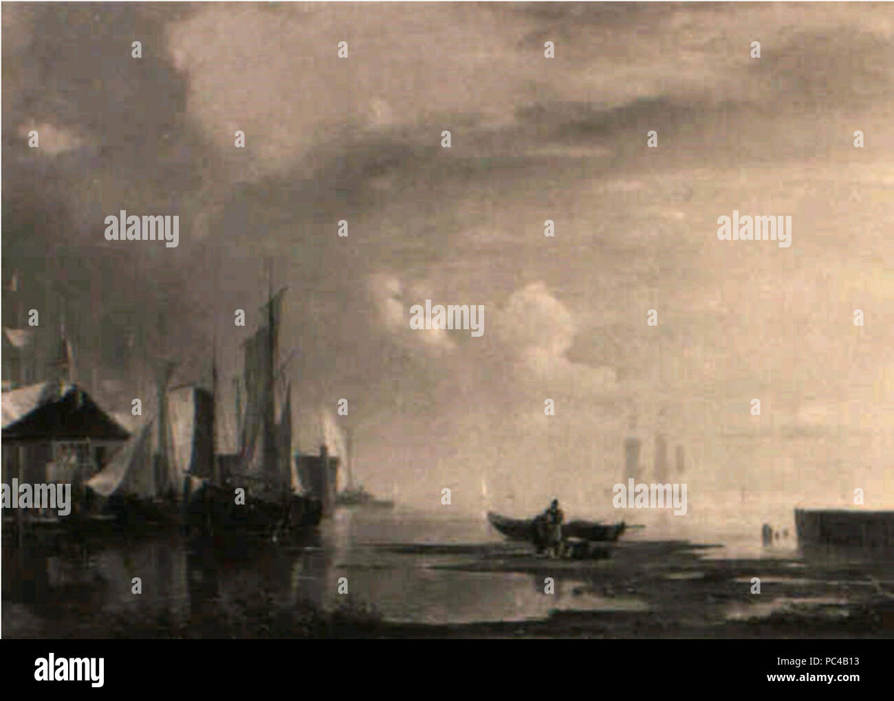 AF Vollmer Segelschiffe im Hafen (1839 Stock Photo - Alamy