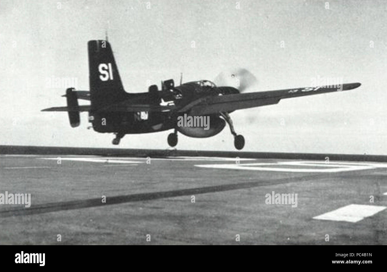 AF-2W Guardian of VS-24 is launched from USS Cabot (CVL-28) in early ...