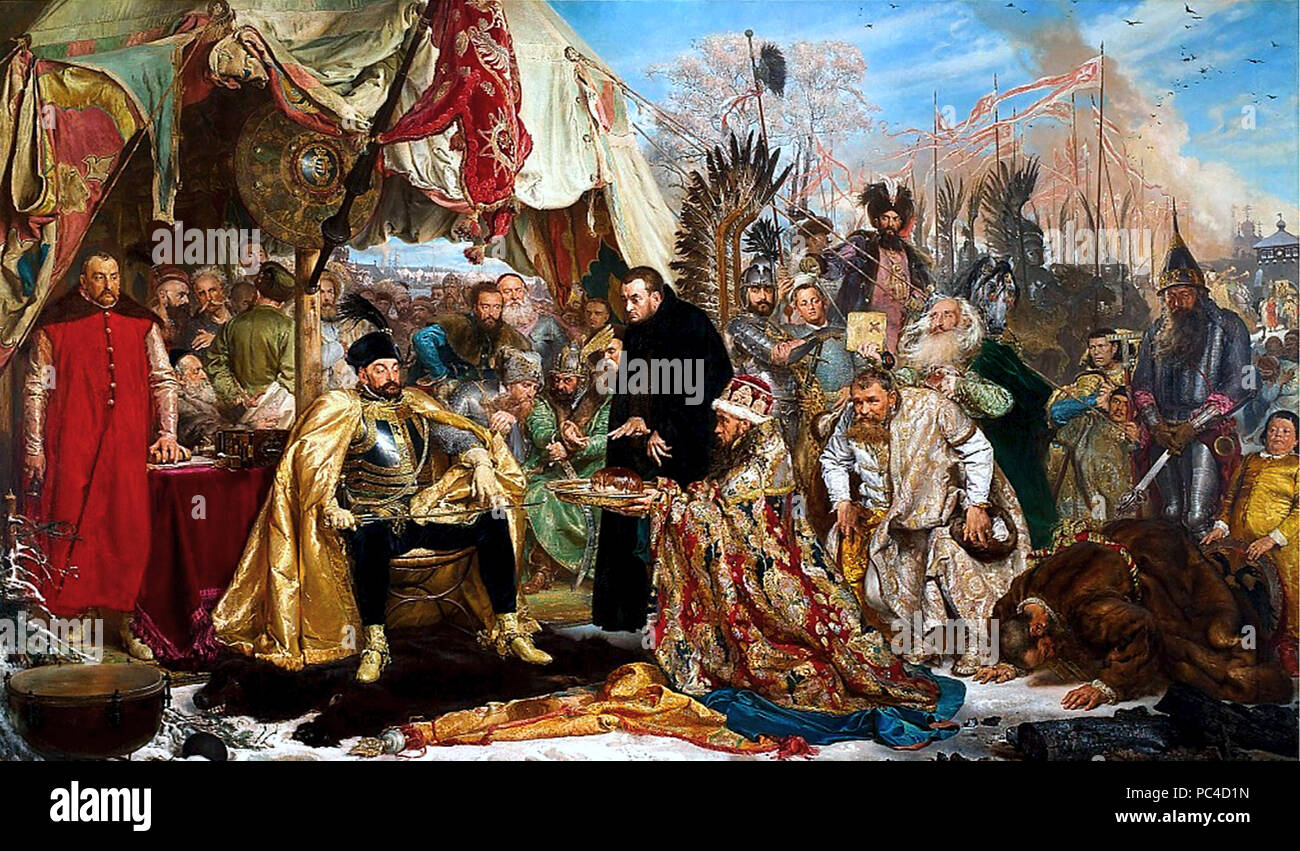 575 Stephen Báthory at Pskov by Jan Matejko (1872 Stock Photo - Alamy