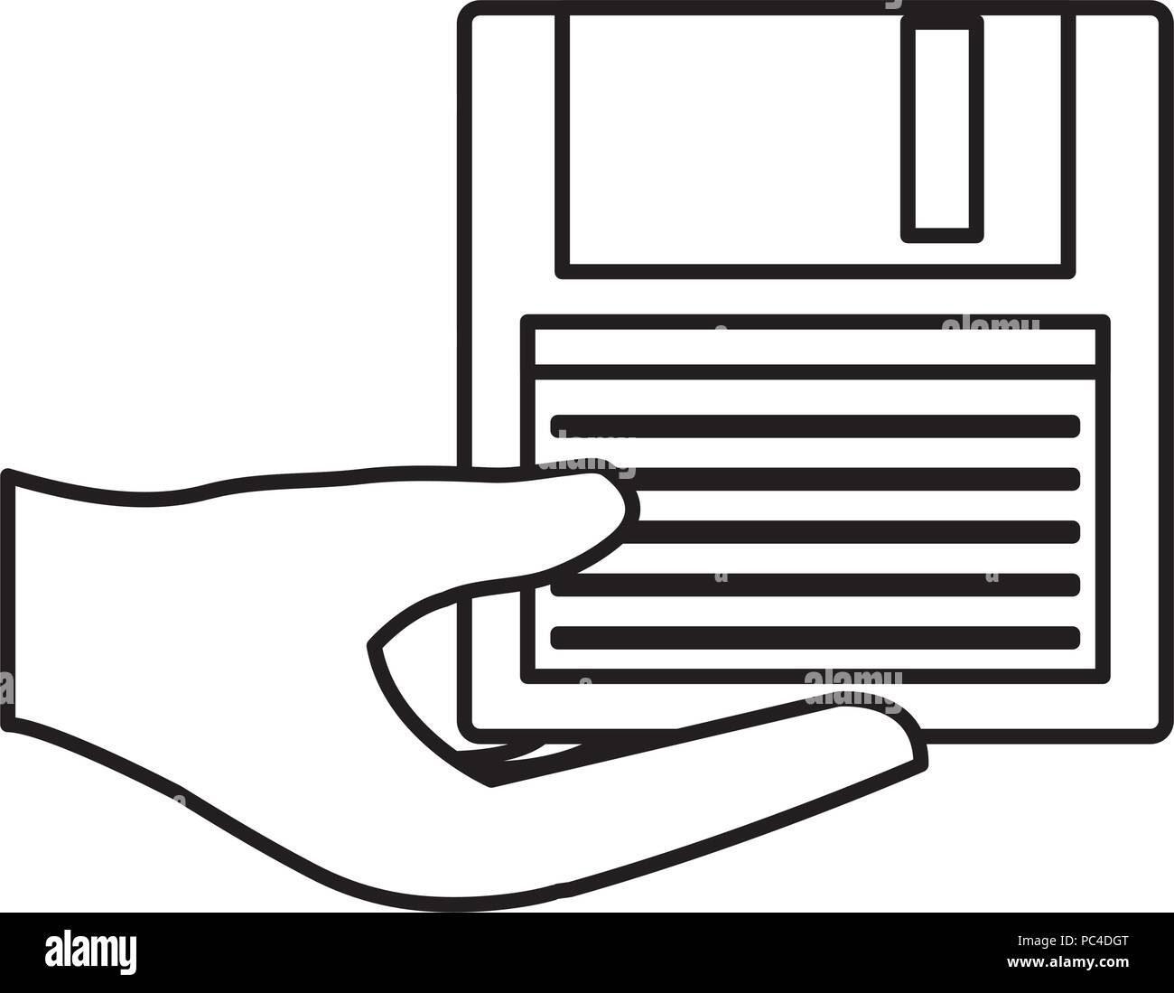 hands with floppy disk Stock Vector Image & Art - Alamy