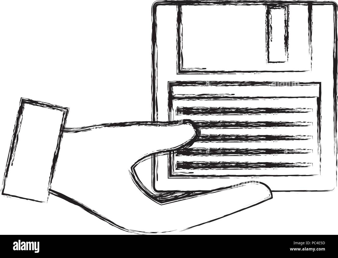 hands with floppy disk Stock Vector Image & Art - Alamy