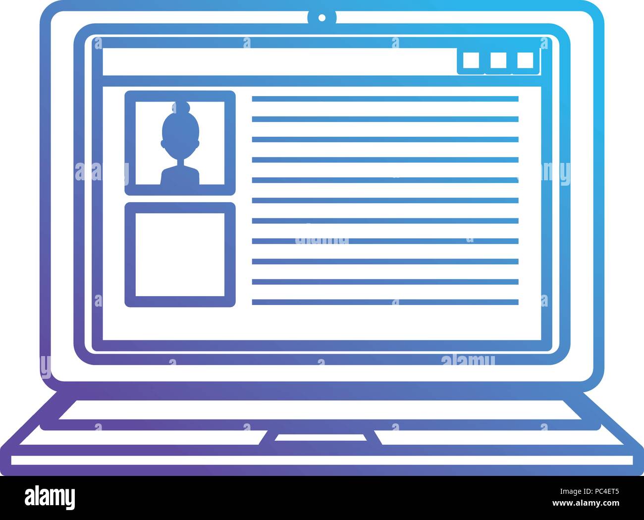 Social media account computer screen Stock Vector Images - Alamy