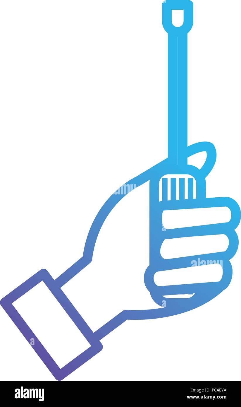 hand with screwdriver tool Stock Vector Image & Art - Alamy