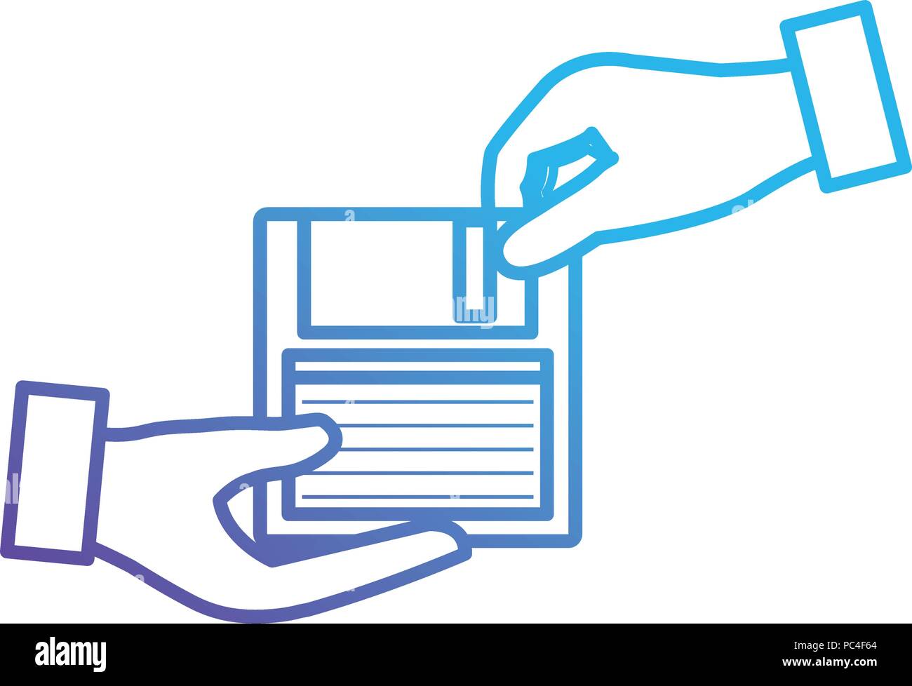 hands with floppy disk Stock Vector Image & Art - Alamy