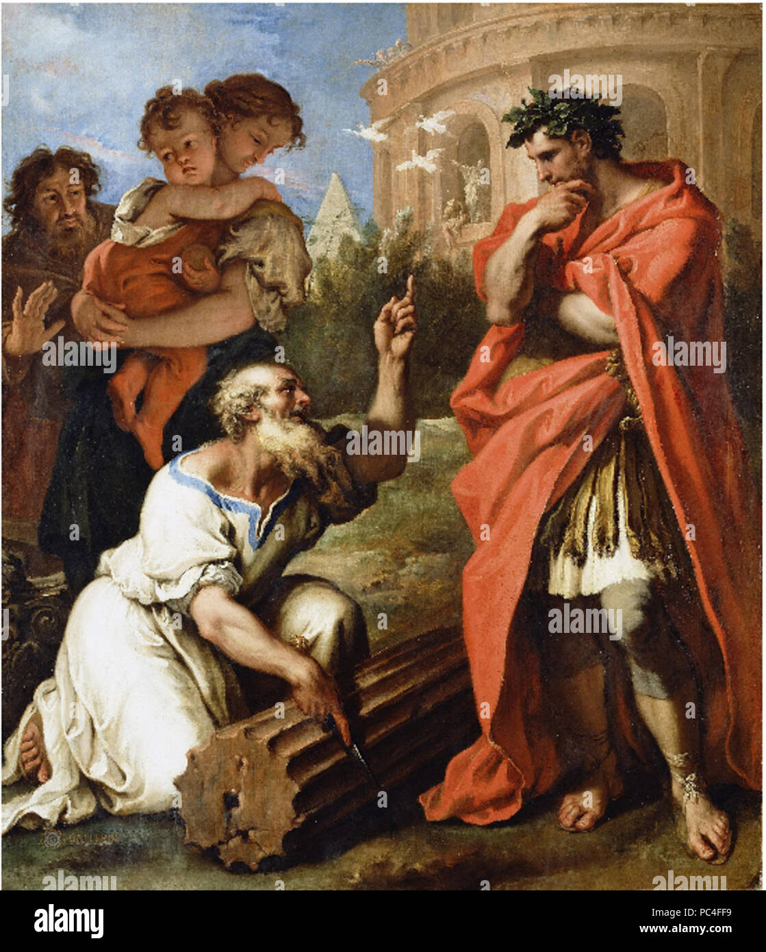 587 Tarquin the Elder consulting Attus Nevius the Augur, Ricci ...