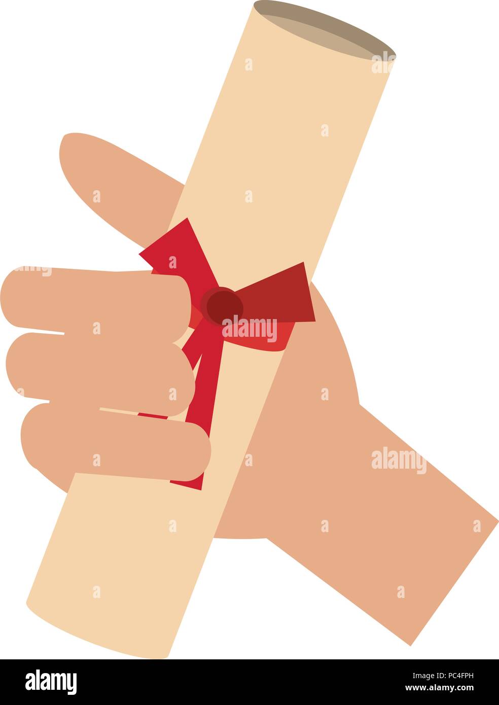 hand with graduation certificate Stock Vector Image & Art - Alamy