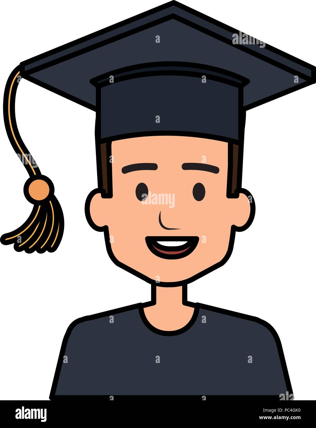 student graduation with uniform Stock Vector Image & Art - Alamy