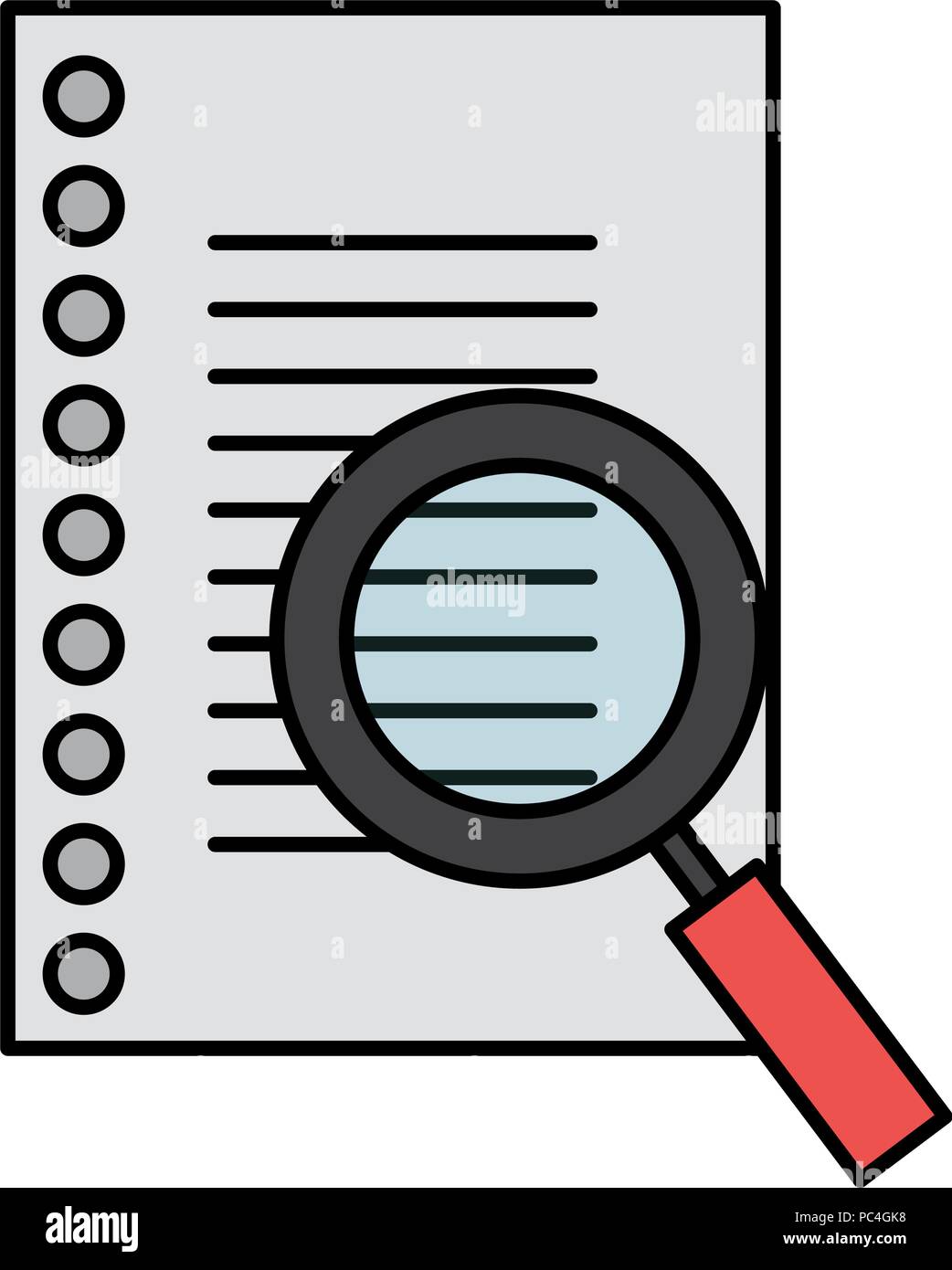 Sheet magnifier Stock Vector Images - Alamy