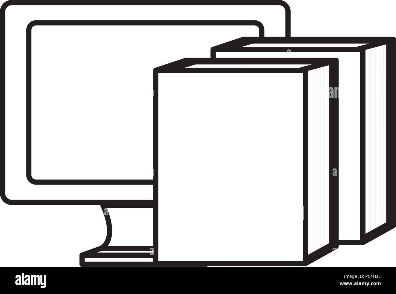 computer display with ebooks Stock Vector Image & Art - Alamy