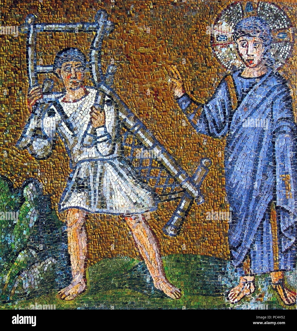 542 Sant Apollinare Nuovo - Healing at Bethesda-Detail Stock Photo - Alamy