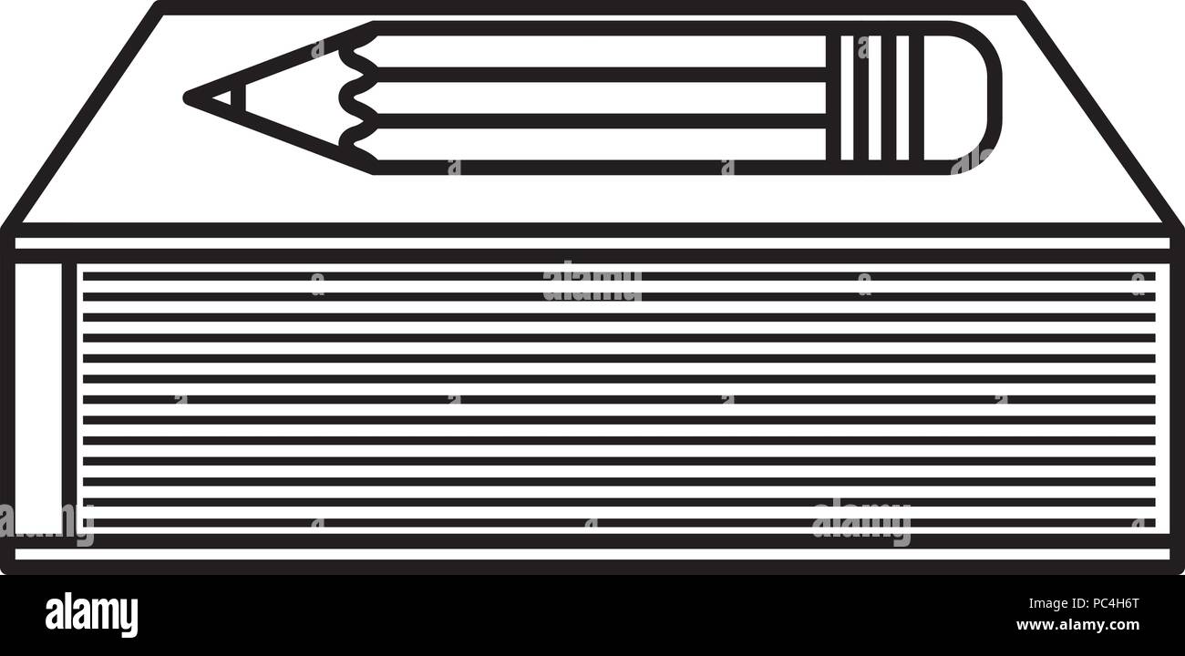 text book school with pencil Stock Vector Image & Art - Alamy