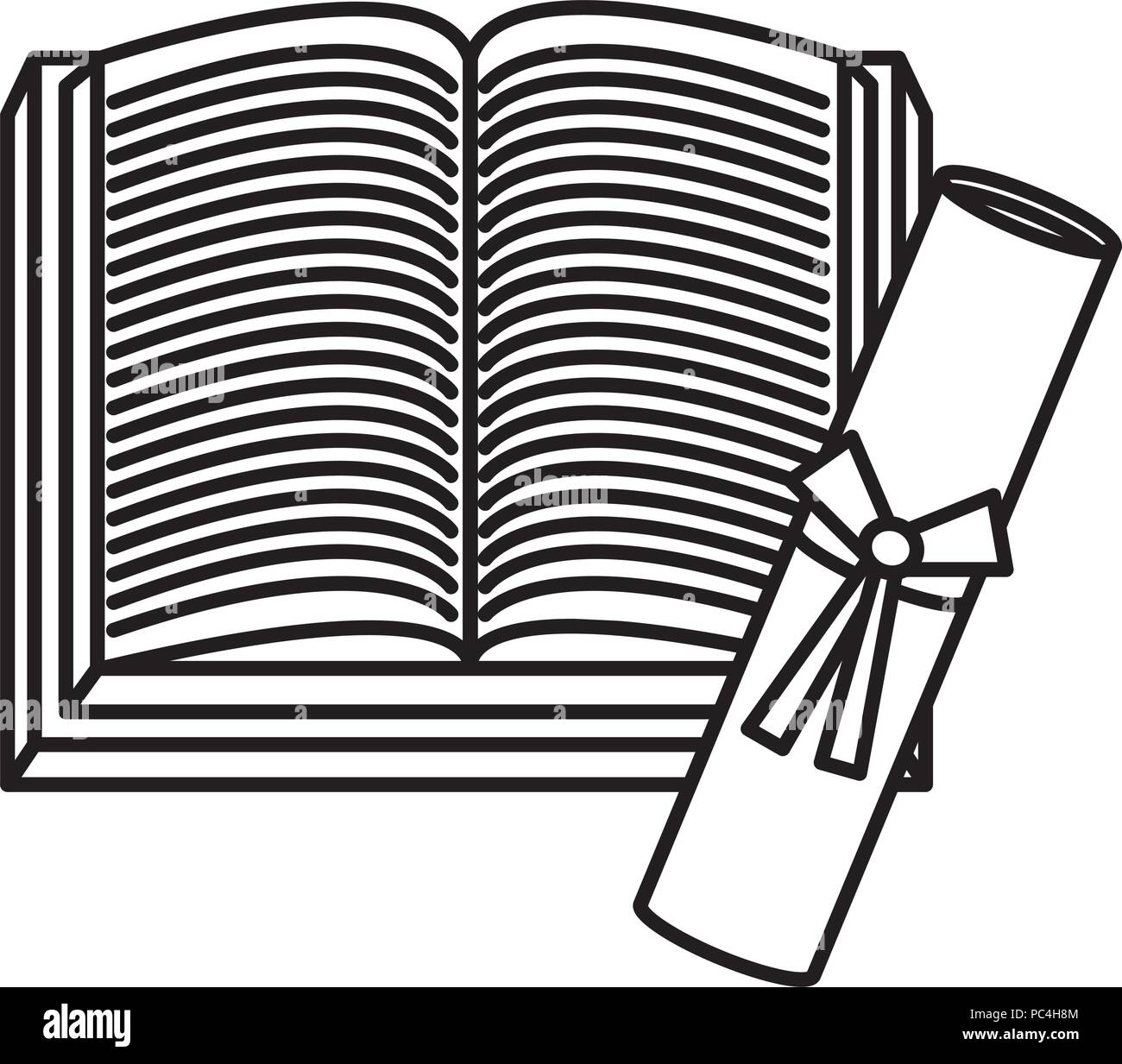 text book school with diploma Stock Vector Image & Art - Alamy