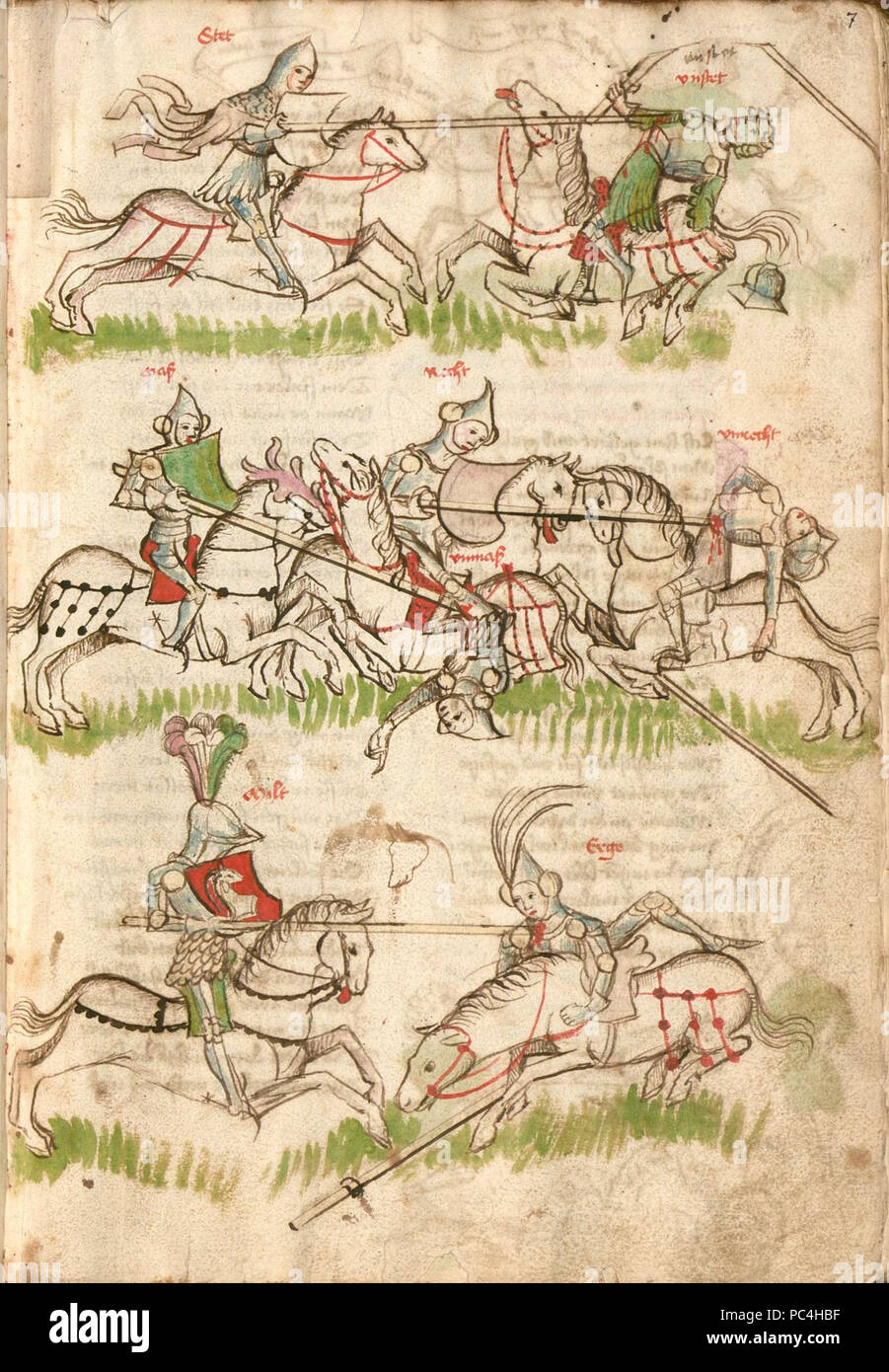 605 Thomasin Circlaere Der welsche Gast BSB Cgm 571 7r Stock Photo - Alamy