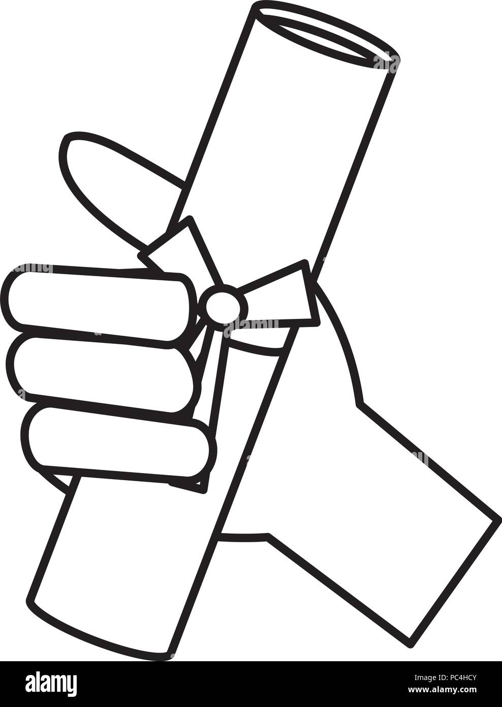 hand with graduation certificate Stock Vector Image & Art - Alamy