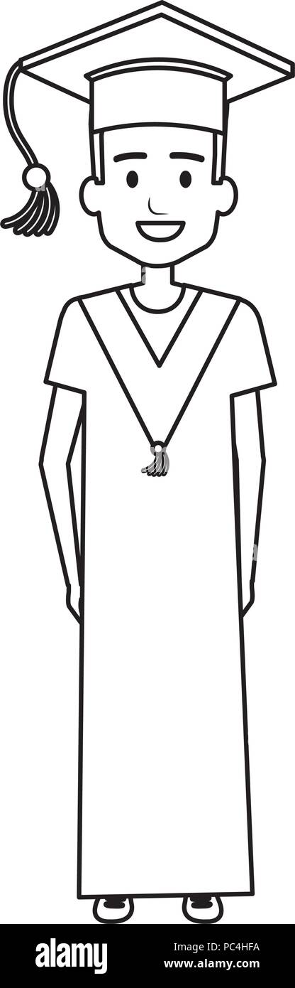 student graduation with uniform Stock Vector Image & Art - Alamy