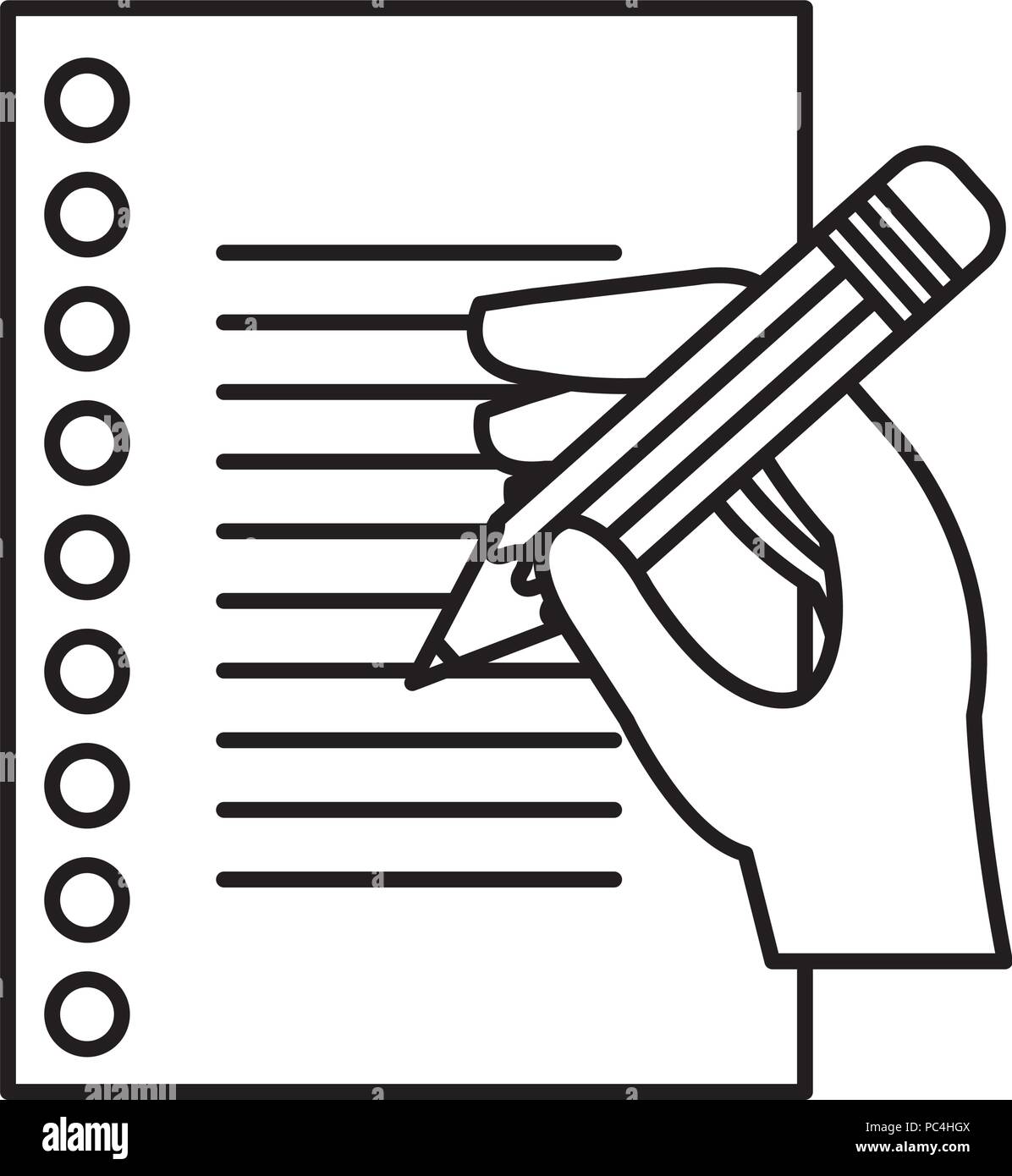 Writing notebook view Stock Vector Images - Alamy