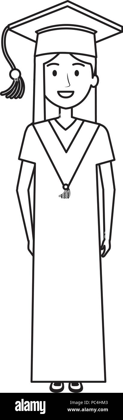 Student graduation cap woman Black and White Stock Photos & Images - Alamy