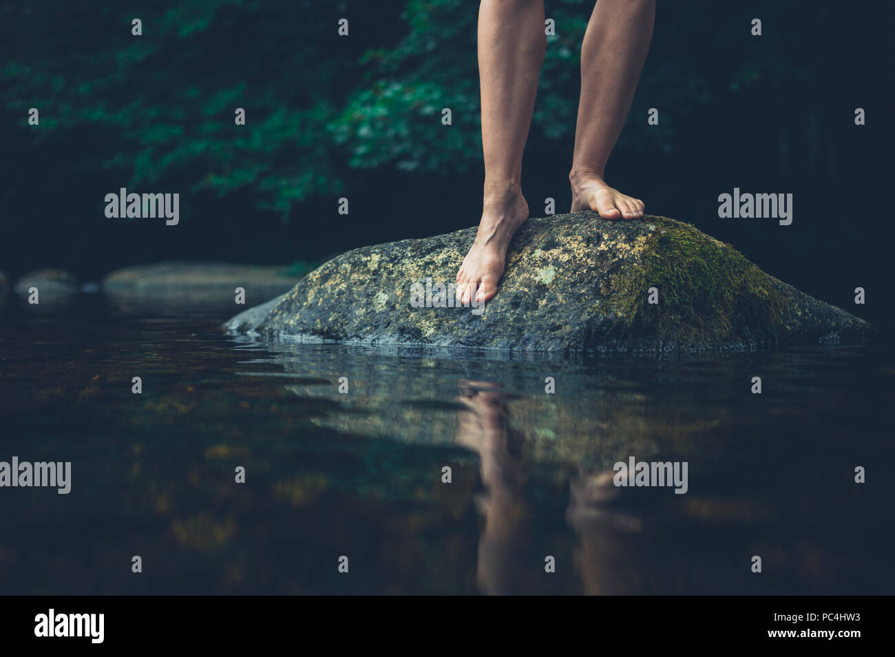 Barefoot woman vacation hi-res stock photography and images - Alamy
