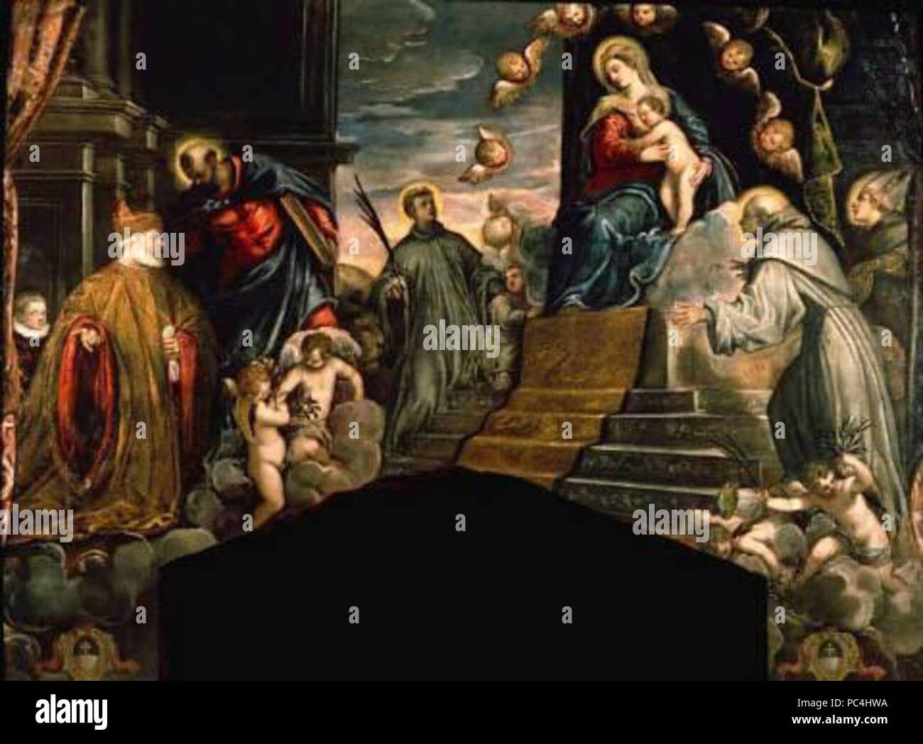 607 Tintoretto Andrea Gritti assistito da San Marco Stock Photo - Alamy