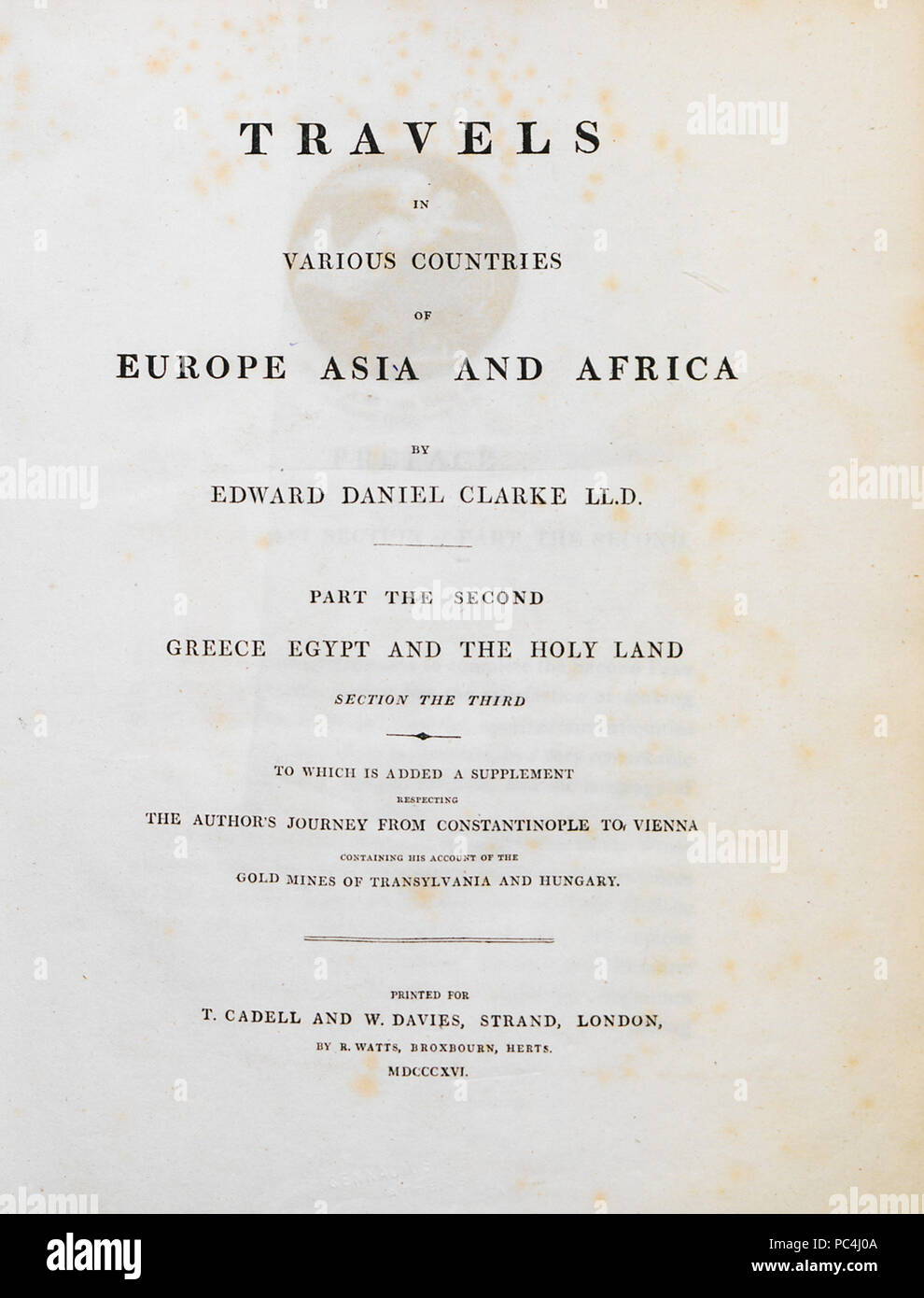608 Title page - Clarke Edward Daniel - 1816 Stock Photo - Alamy