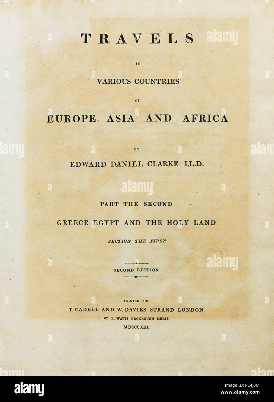 608 Title page - Clarke Edward Daniel - 1824 Stock Photo - Alamy