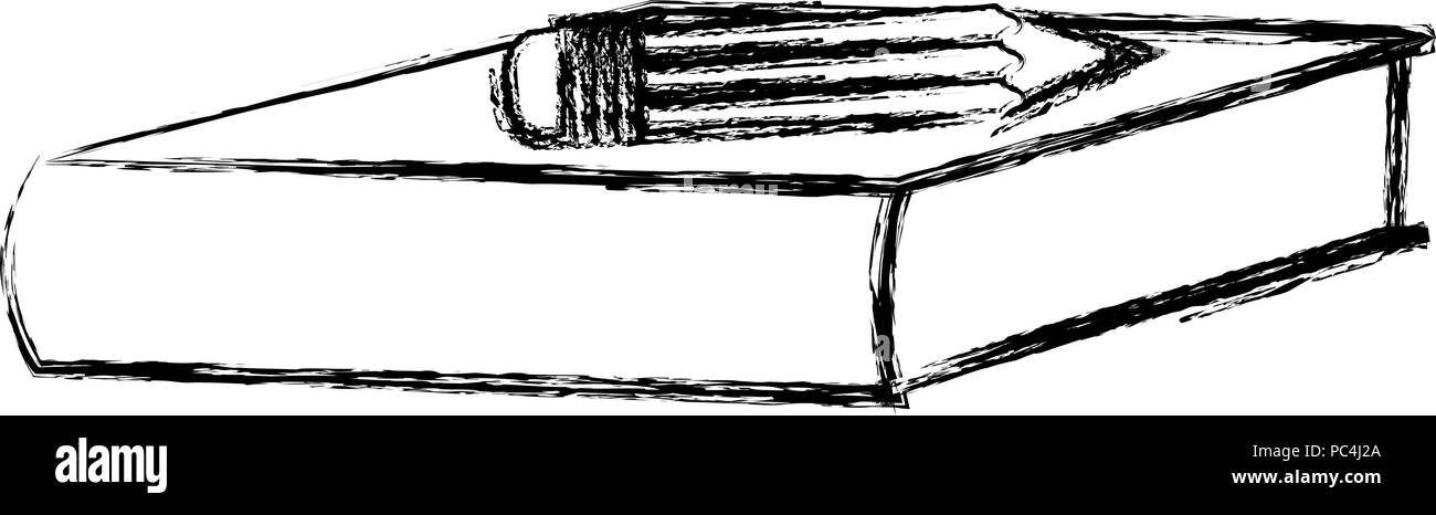 text book school with pencil Stock Vector Image & Art - Alamy