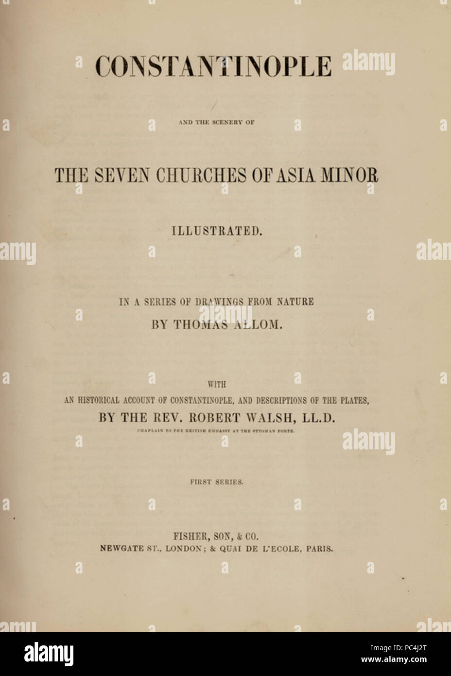 608 Title page - Walsh Robert & Allom Thomas - 1836 Stock Photo - Alamy