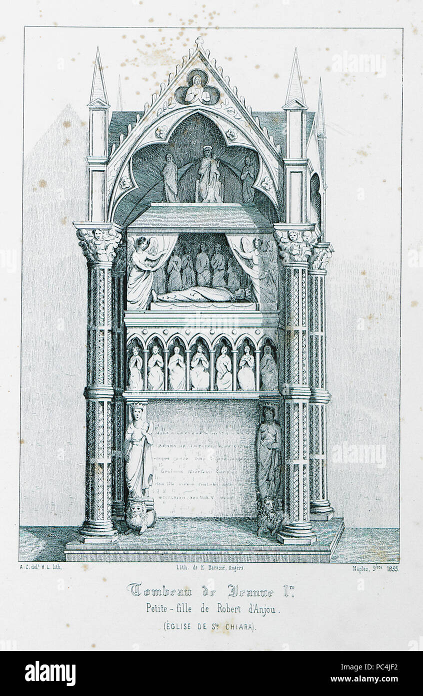 610 Tombeau de Jeanne Ire petite fille de Robert d'Anjou (Église de Ste ...