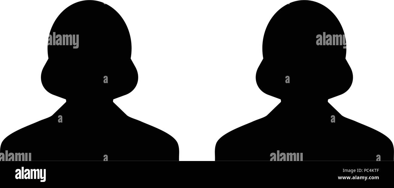 Hr icon vector female group of persons symbol avatar for business team ...