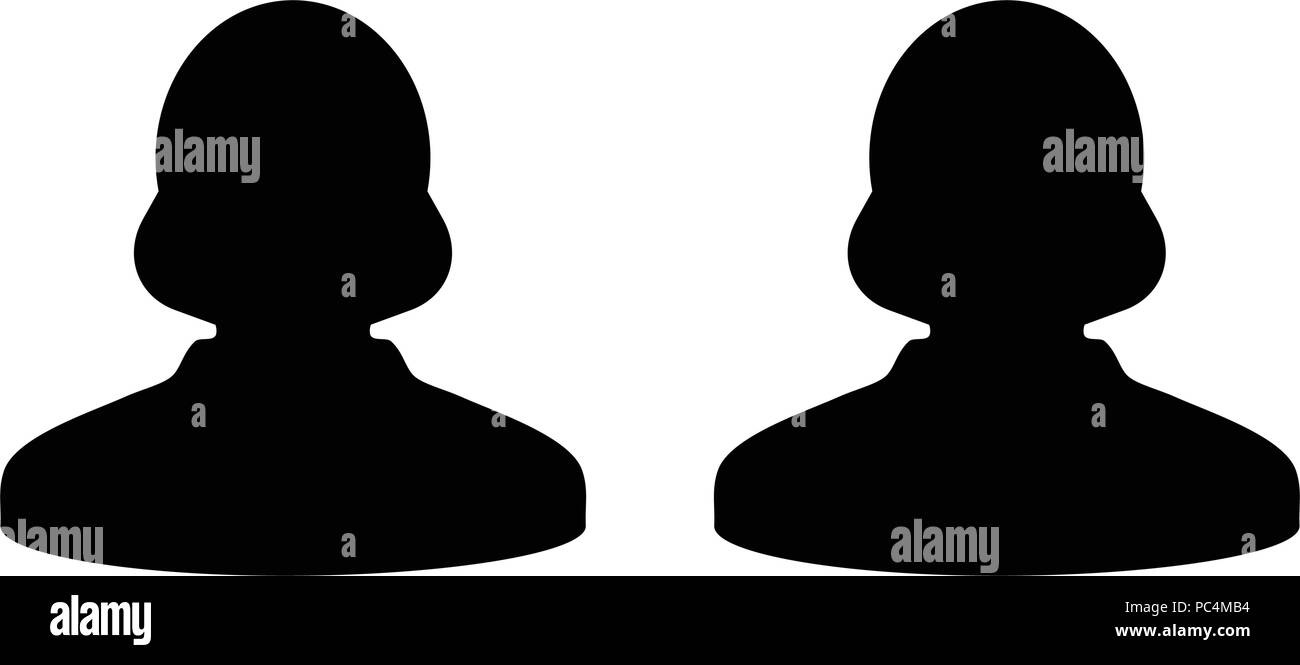 Partnership icon vector female group of persons symbol avatar for ...