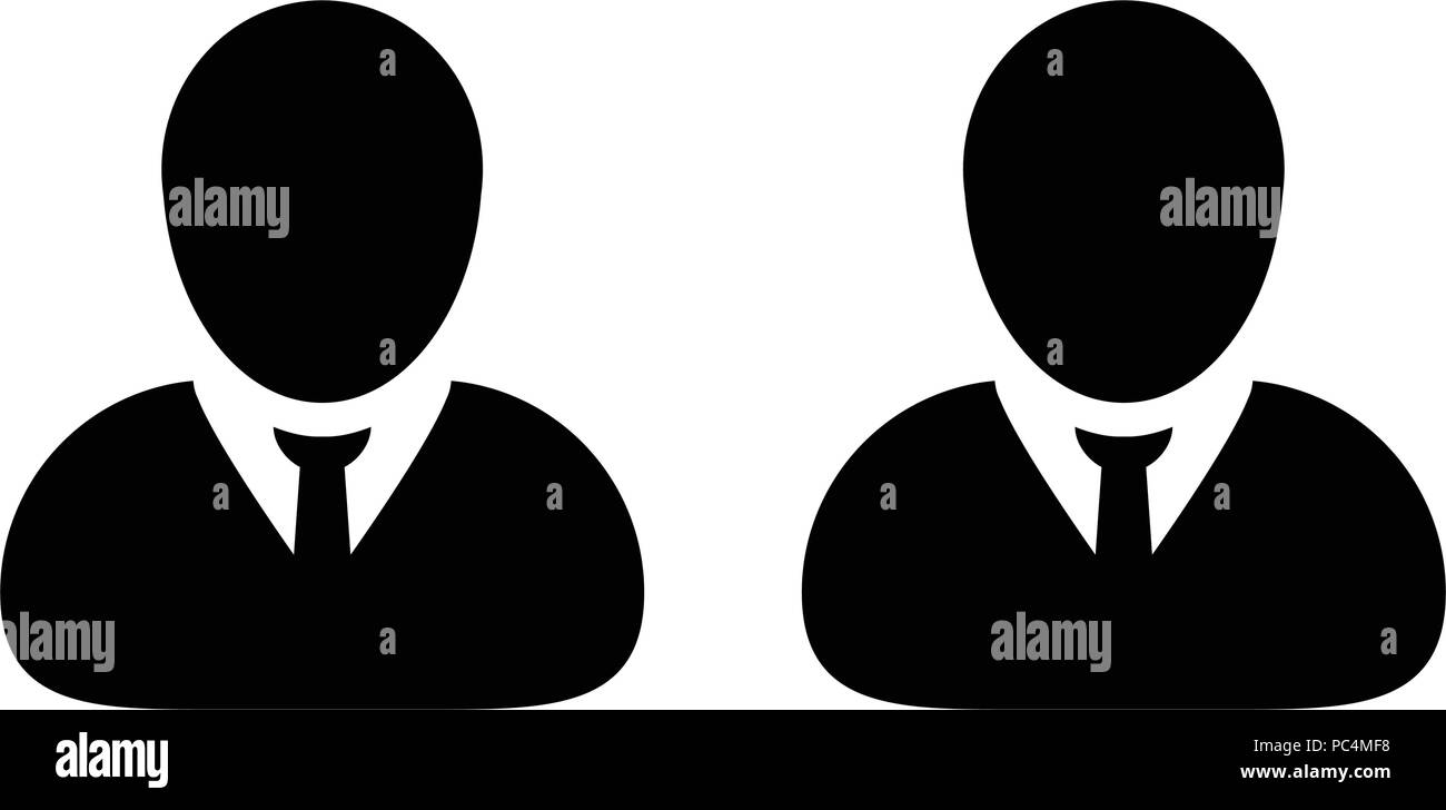 Teamwork icon vector male group of persons symbol avatar for business ...