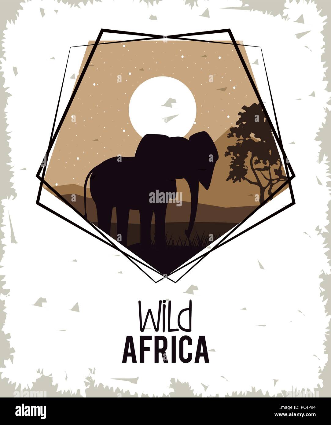 Shadows of elephants Stock Vector Images - Alamy