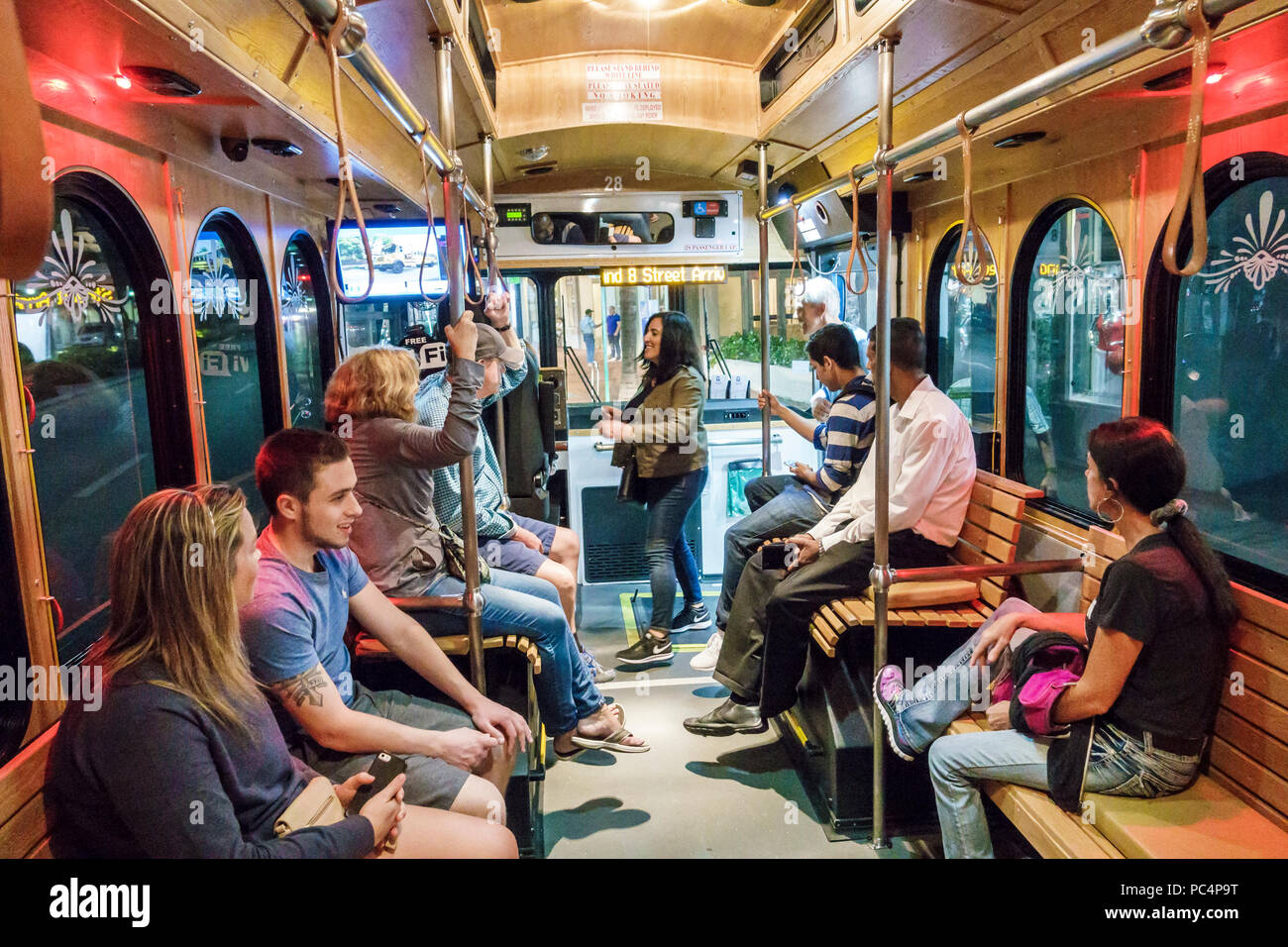 Miami Beach Florida,South Beach Loop free trolley,public transportation ...