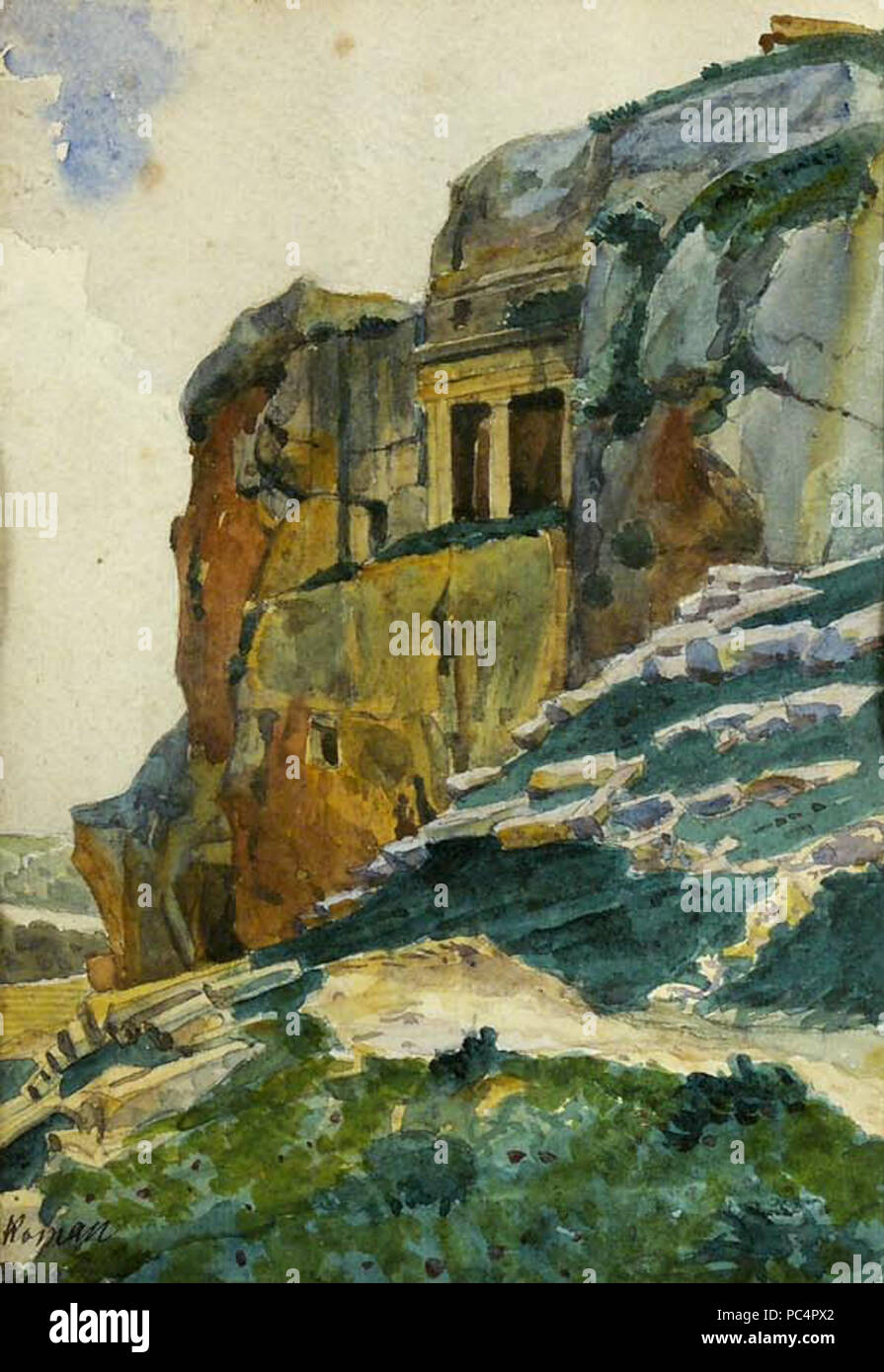 631 Victor Roman Grab Jacobs in Palästina Stock Photo - Alamy