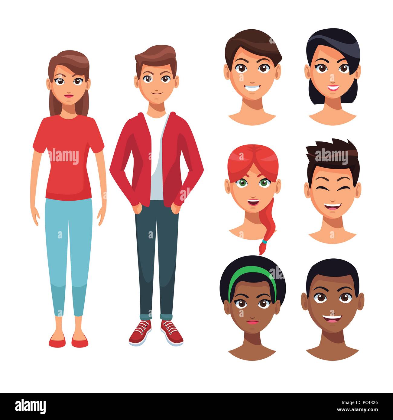 Young people cartoon Stock Vector Image & Art - Alamy