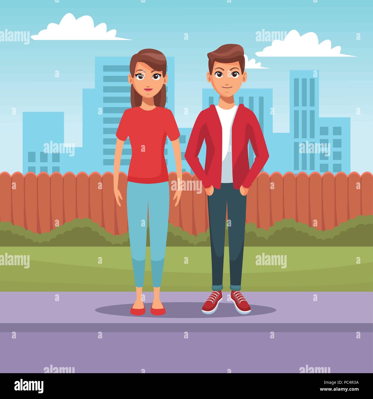 Young couple cartoons Stock Vector Image & Art - Alamy