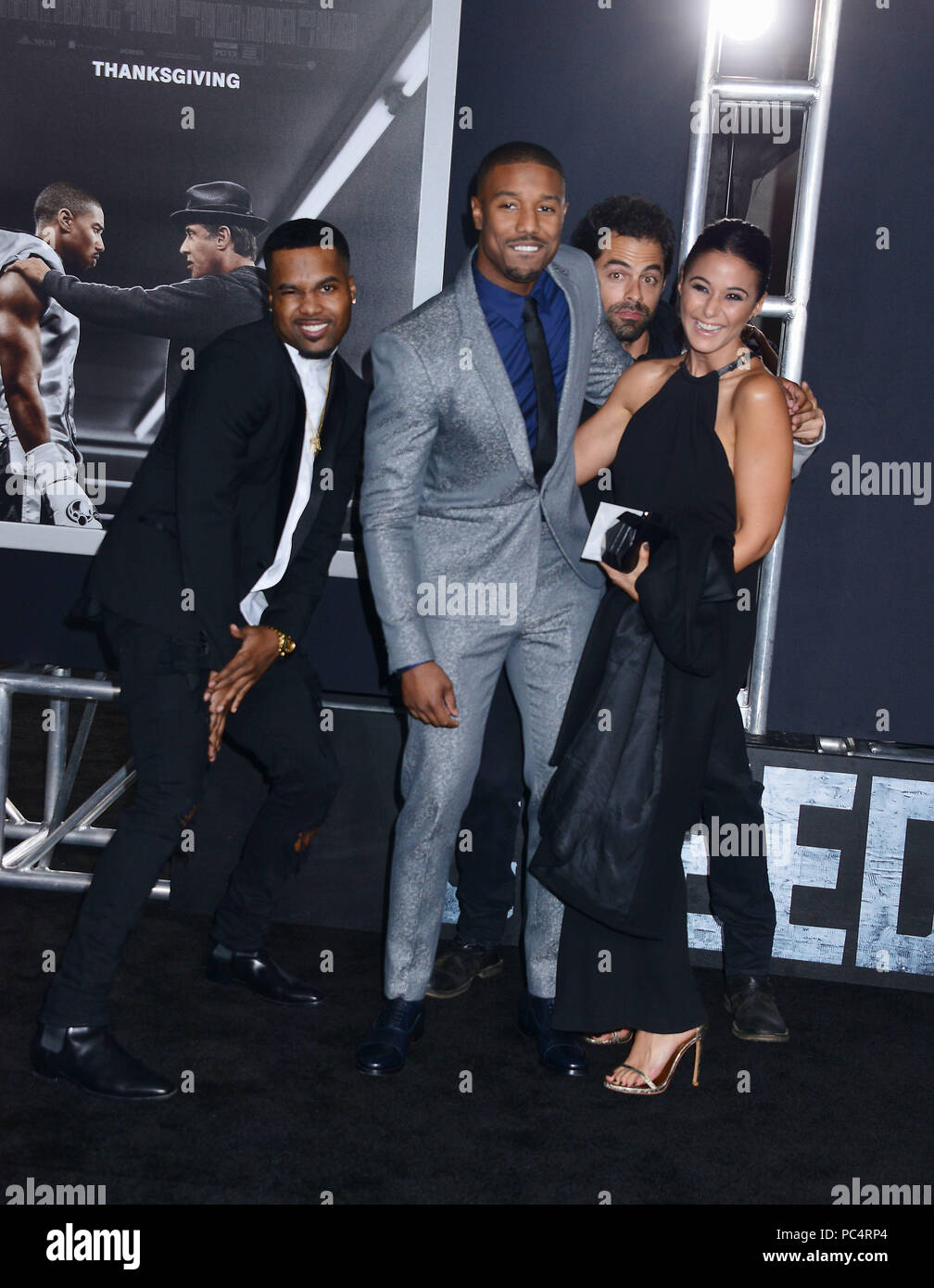 Michael B. Jordan, Emmanuelle Chriqui , Adrian Bellani 125 at The Creed ...