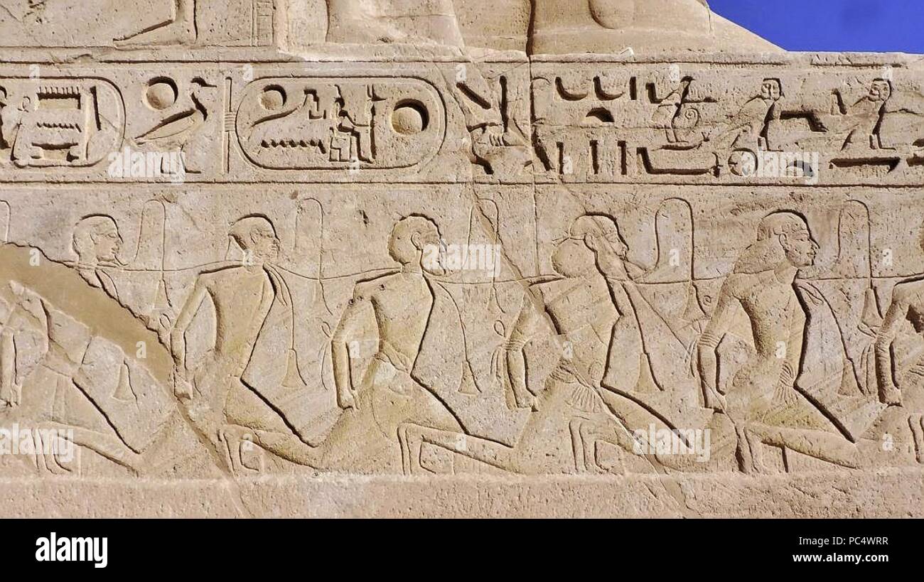 6299. relief depicting captives from various nations enslaved by ...