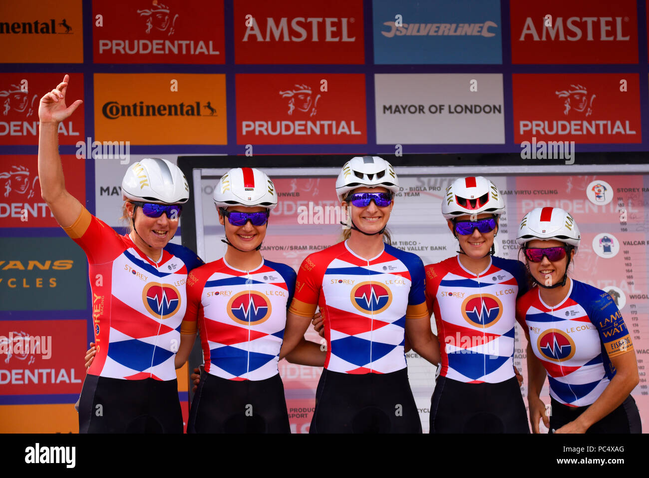 Storey Racing team at Prudential RideLondon Classique women. Rebecca ...