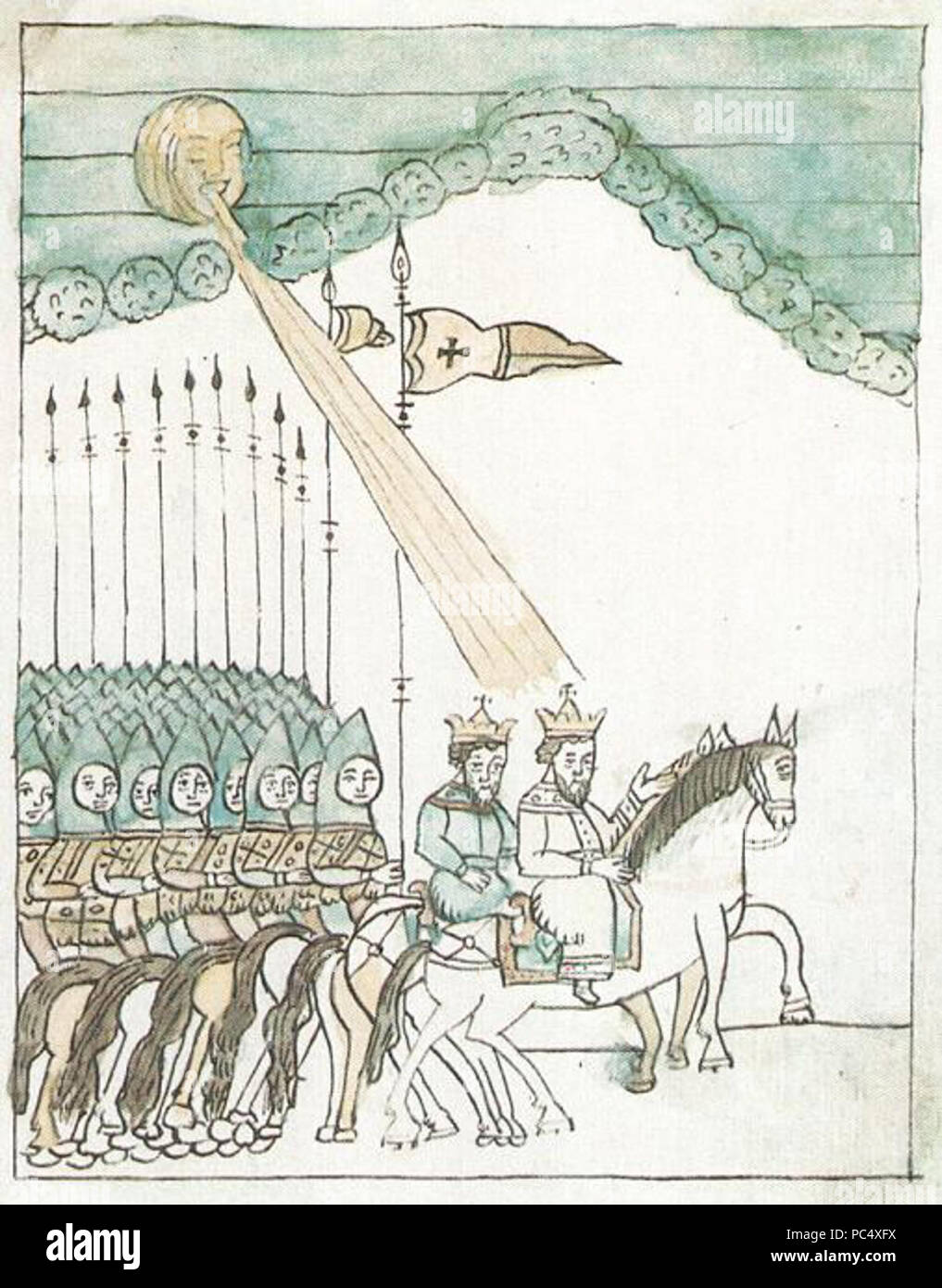 673 Выступление русского войска (старинная миниатюра Stock Photo - Alamy