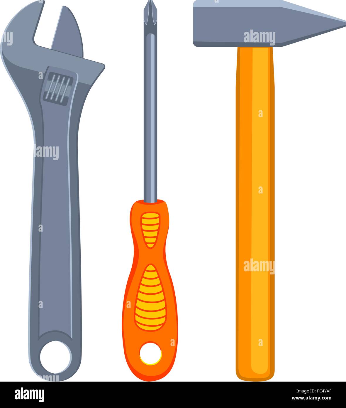 Colorful cartoon simple toolkit set Stock Vector Image & Art - Alamy