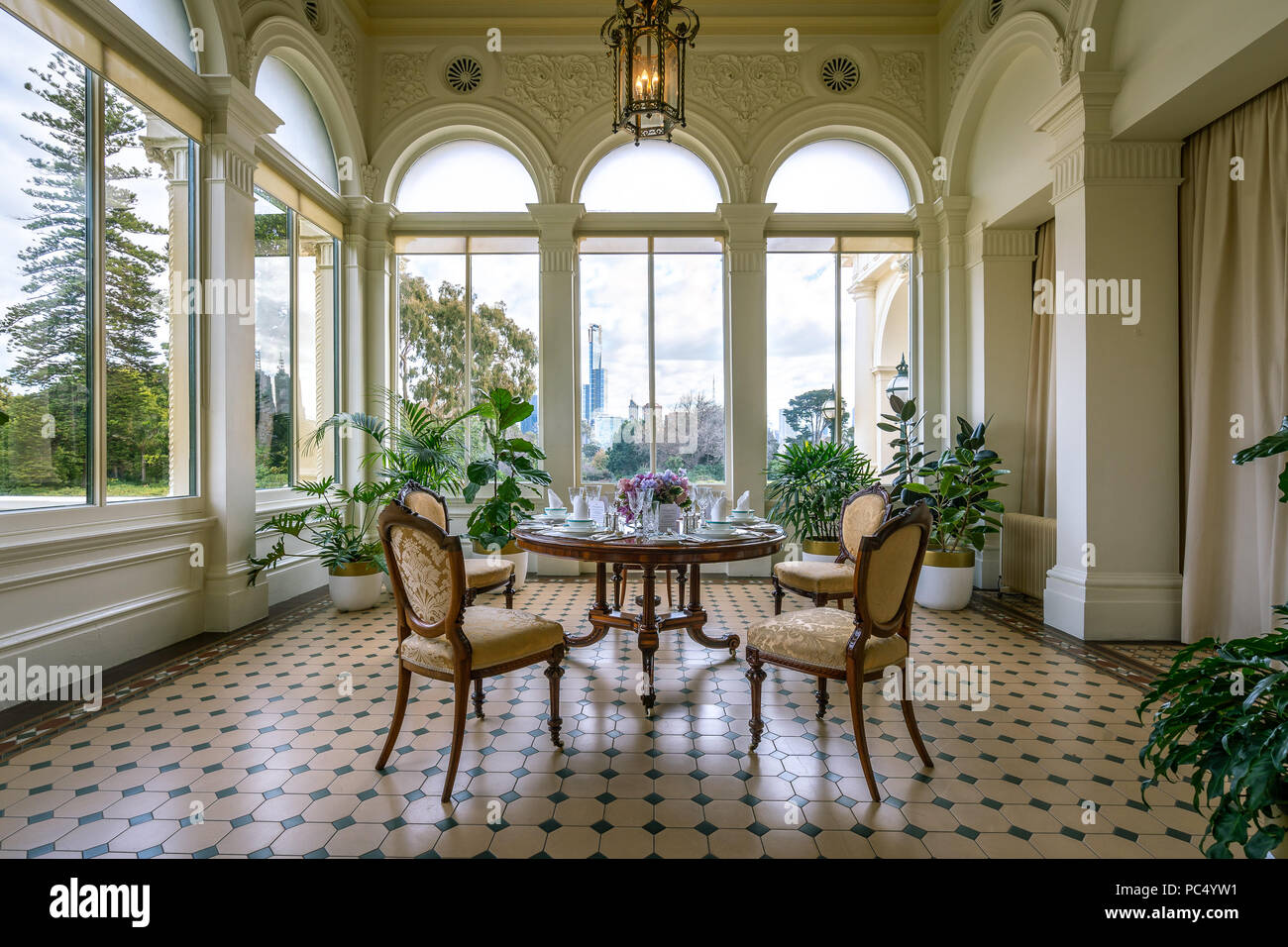 Melbourne, Australia - Government house dining room Stock Photo - Alamy