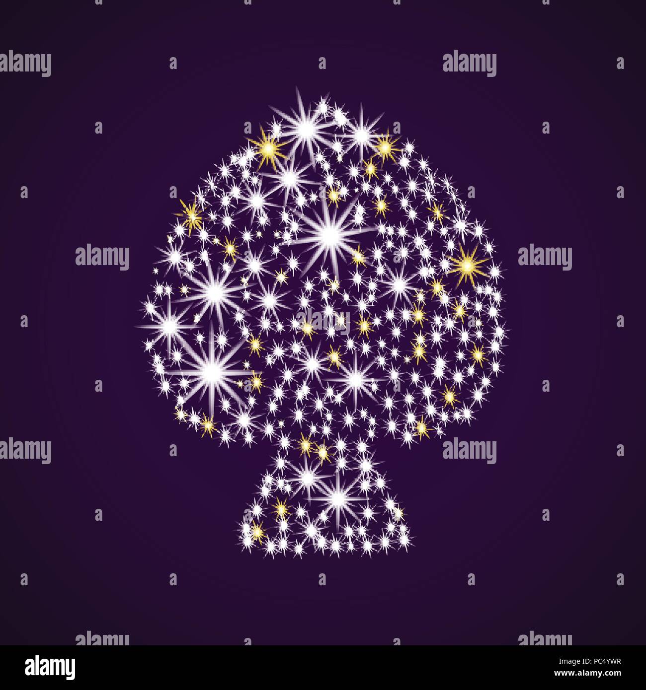 Brilliant icon with spades. Playing card. Games of chance. Vector ...