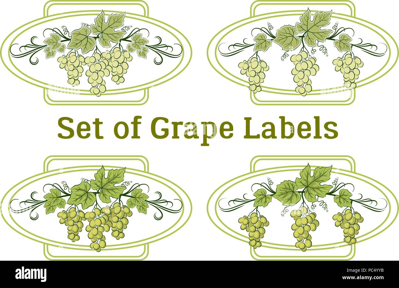 Set of Grape Labels Stock Vector Image & Art - Alamy