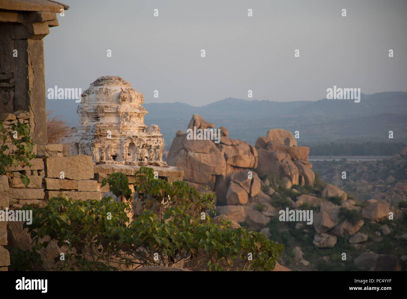 Ancient hindu temple in Hampi heritage park in Karnataka, India Stock ...